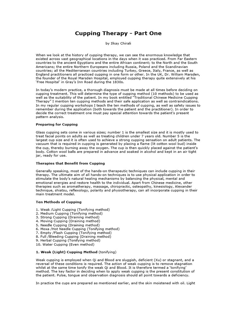 Cupping-Therapy | PDF | Acupuncture | Traditional Chinese Medicine