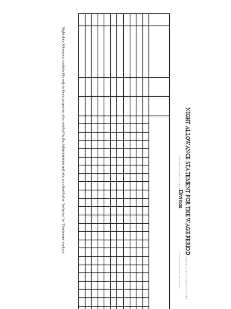 Night Duty Allowance Calculation Guide | PDF