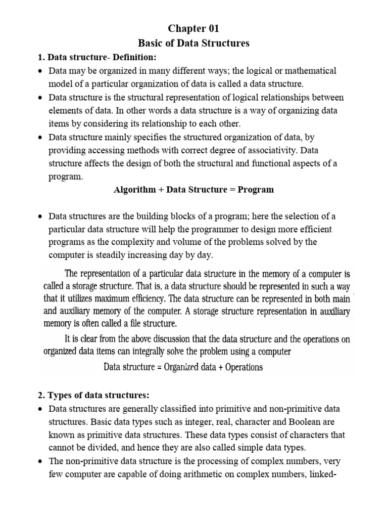 Introduction to Data Structures Basics | PDF | Data Type | Queue (Abstract Data Type)