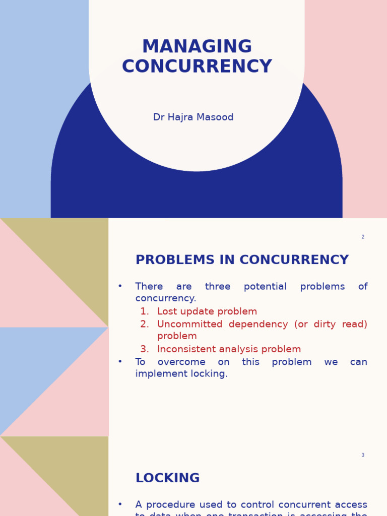 Managing Concurrency 27052024 010023am | PDF | Database Transaction ... Managing Concurrency 27052024 010023am | PDF | Database Transaction ...
