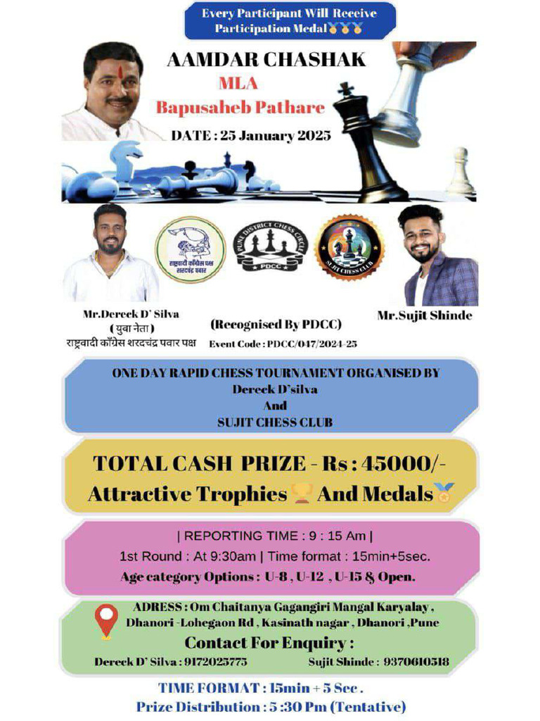 AAMDAR CHASHA 25 Jan 2025 (SUJIT CHESS CLUB) | PDF
