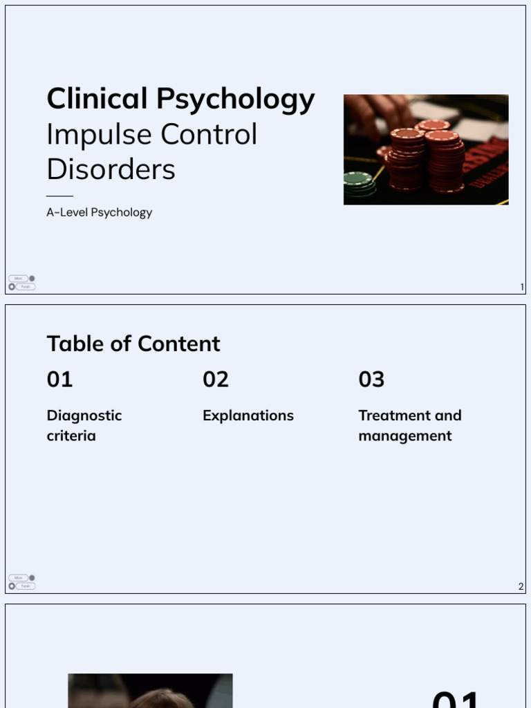 Impulse Control Disorders - Clinical Psychology A-Level | PDF | Problem ...