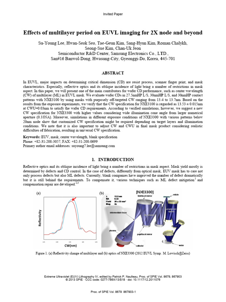 Effects of Multilayer Period On EUVL Imaging For 2X Node and Beyond ...