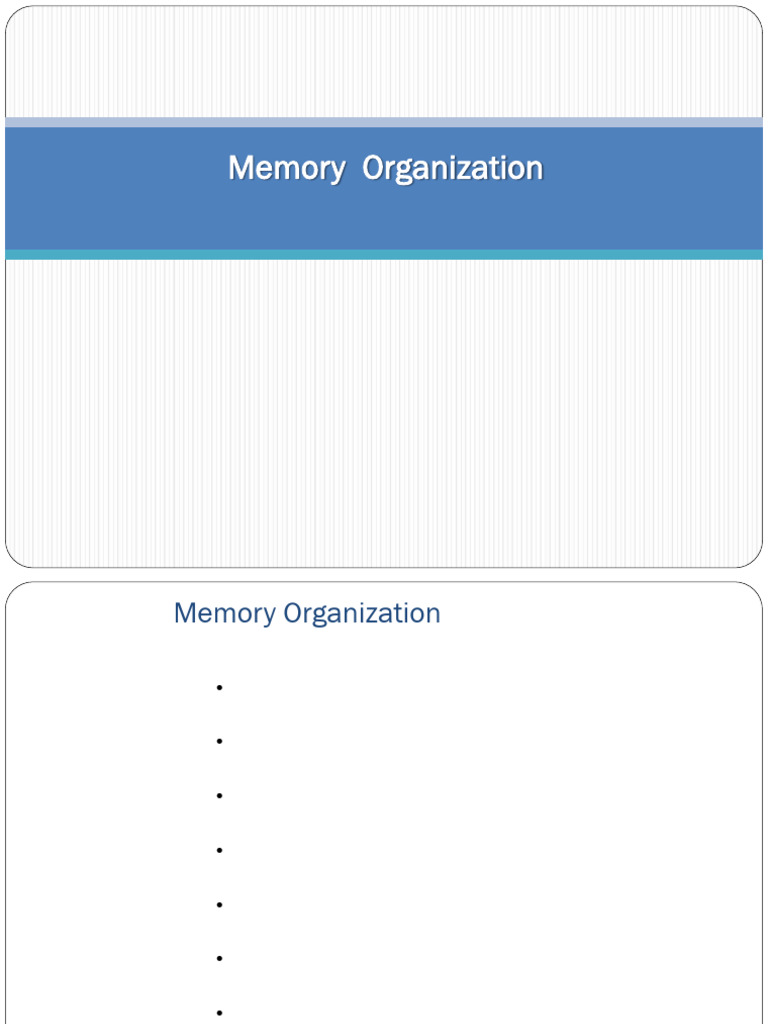 CH7- Memory Organization | PDF | Random Access Memory | Computer Data ...