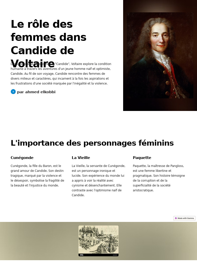Rôle des femmes dans Candide de Voltaire | PDF | Candide