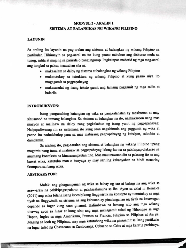 Modyul 2 Aralin 1 4 | PDF