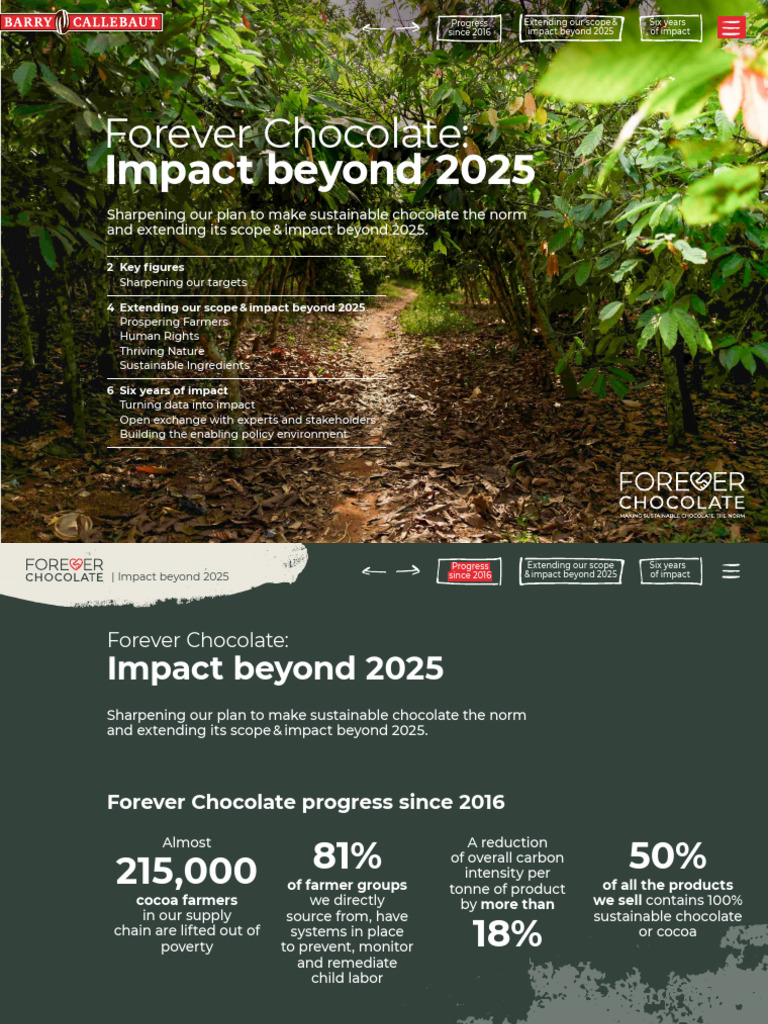 Forever Chocolate Our Impact Beyond 2025 Brochure May 2023 Barry ...