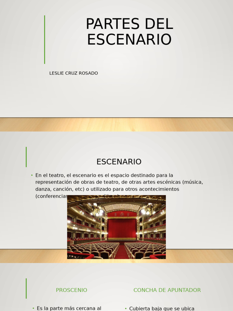 Partes Del Escenario | PDF | Teatro | Las artes escénicas