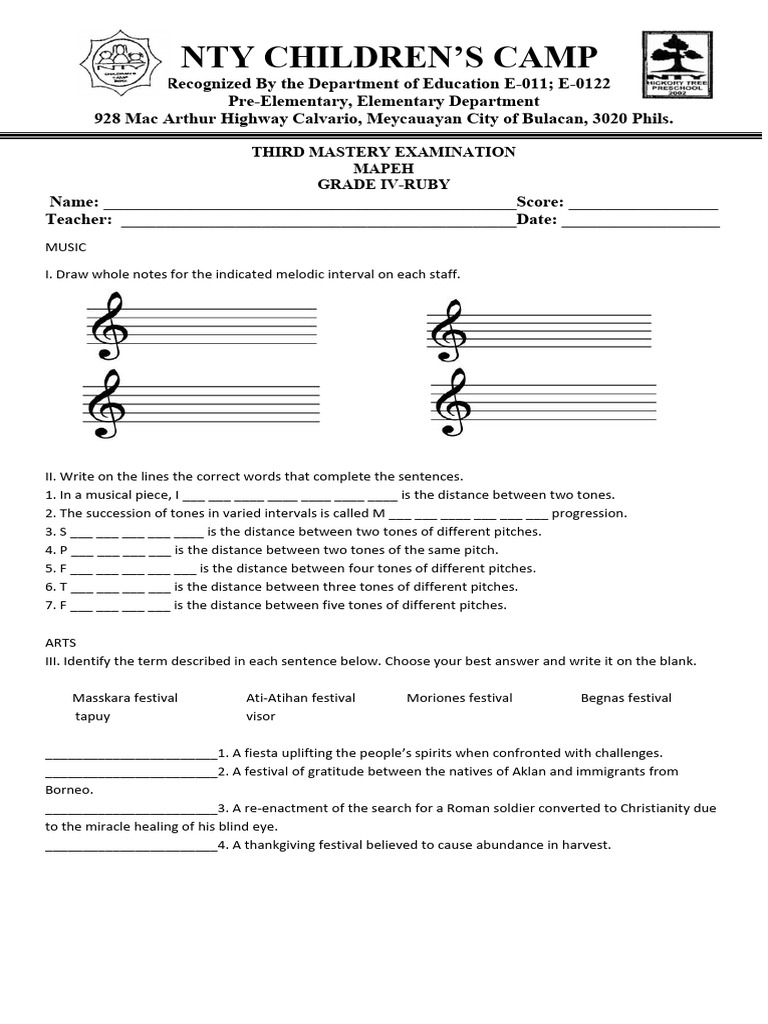 MAPEH4-grade4-3rd Mas | PDF