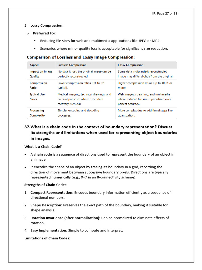 Chain Codes: Benefits and Drawbacks | PDF