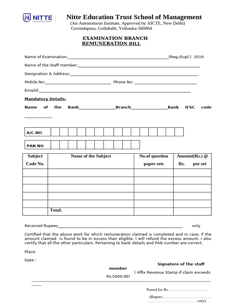BILL Form | PDF | Taxes