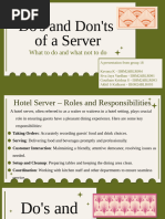 Banquet SOP: Setup & Procedures Guide | PDF | Tableware | Buffet