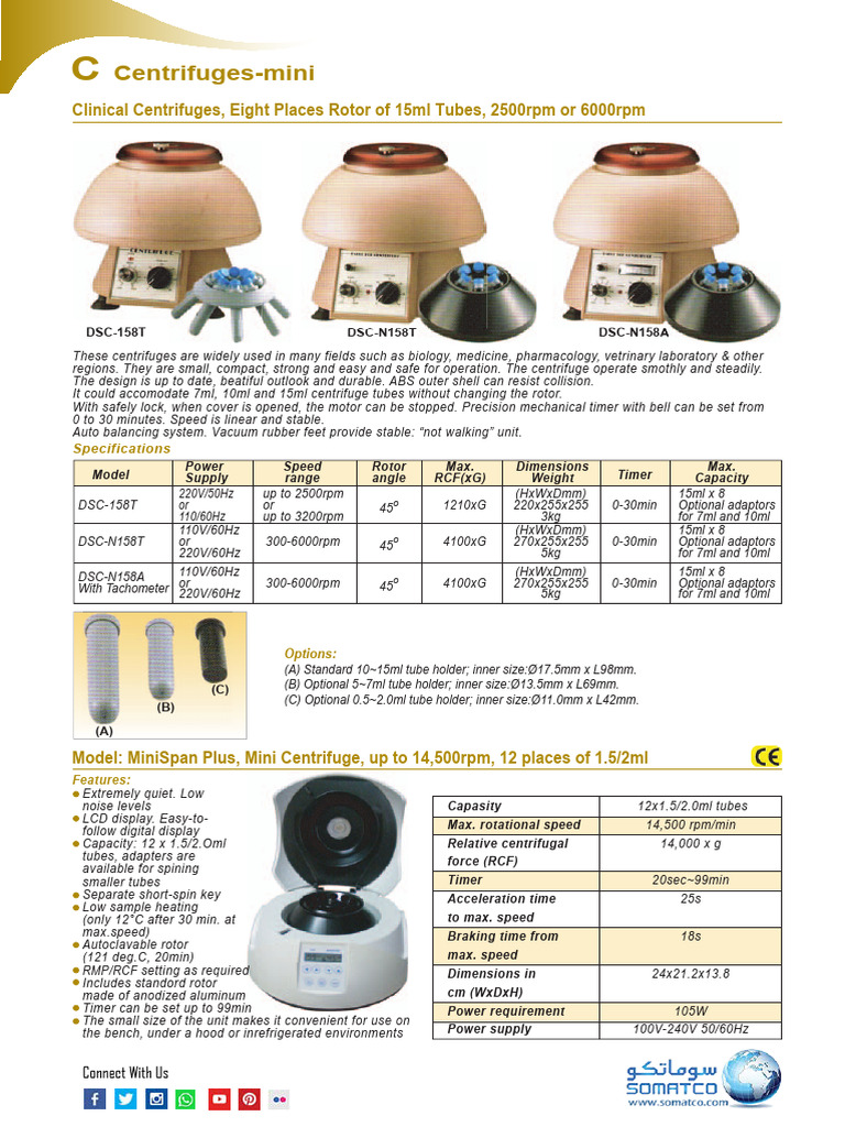DSC-158T-Centrifuges | PDF | Centrifuge