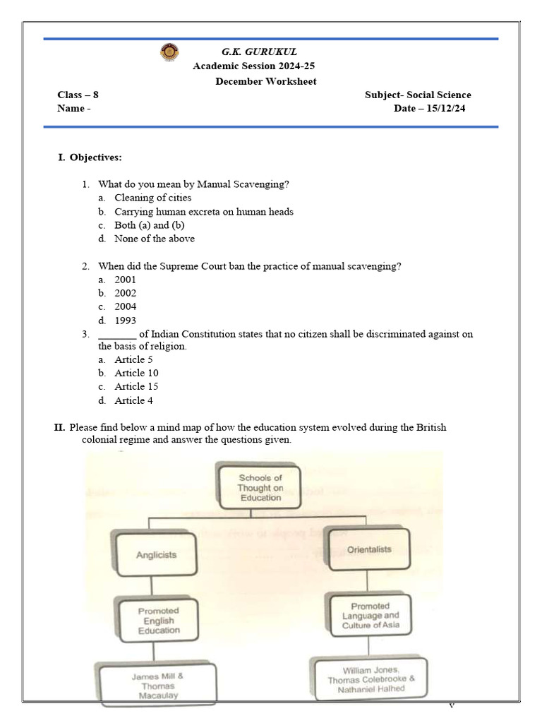 SST Worksheet | PDF
