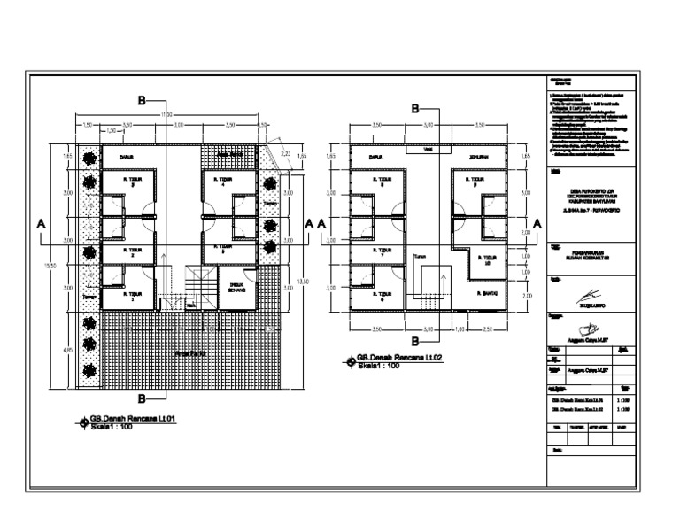 Denah lt1&2 Parkir | PDF