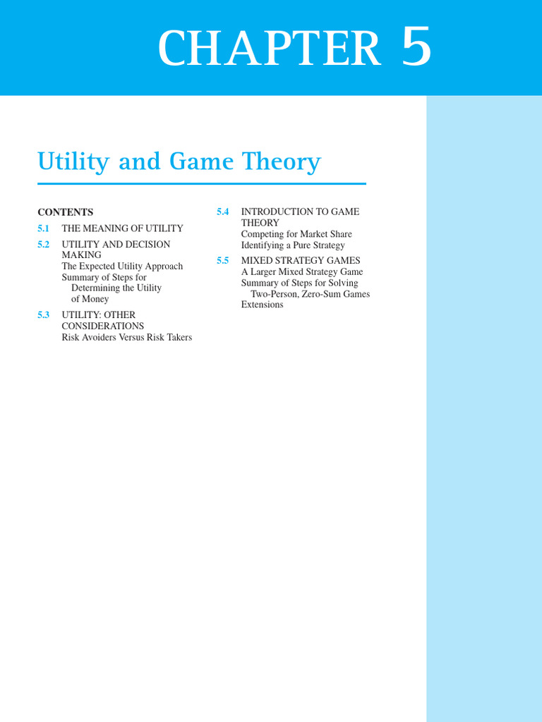 Understanding Utility in Decision Making | PDF | Utility | Risk