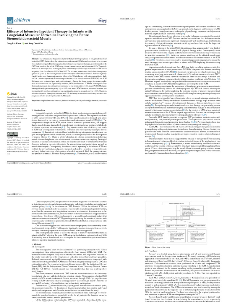Efficacy of Intensive Inpatient Therapy in Infants With Congenital ...