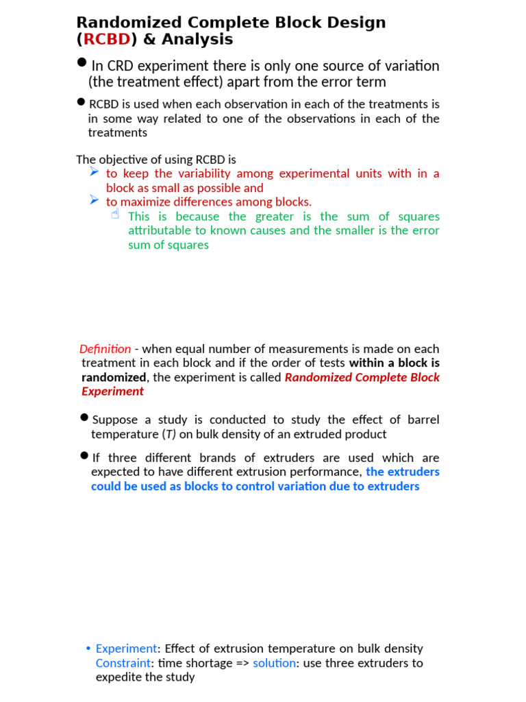 RCBD | PDF