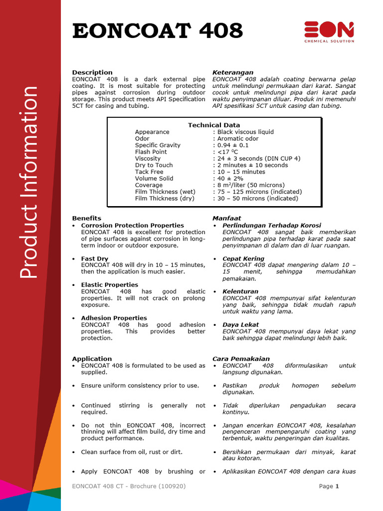Eoncoat 408-Brochure | PDF