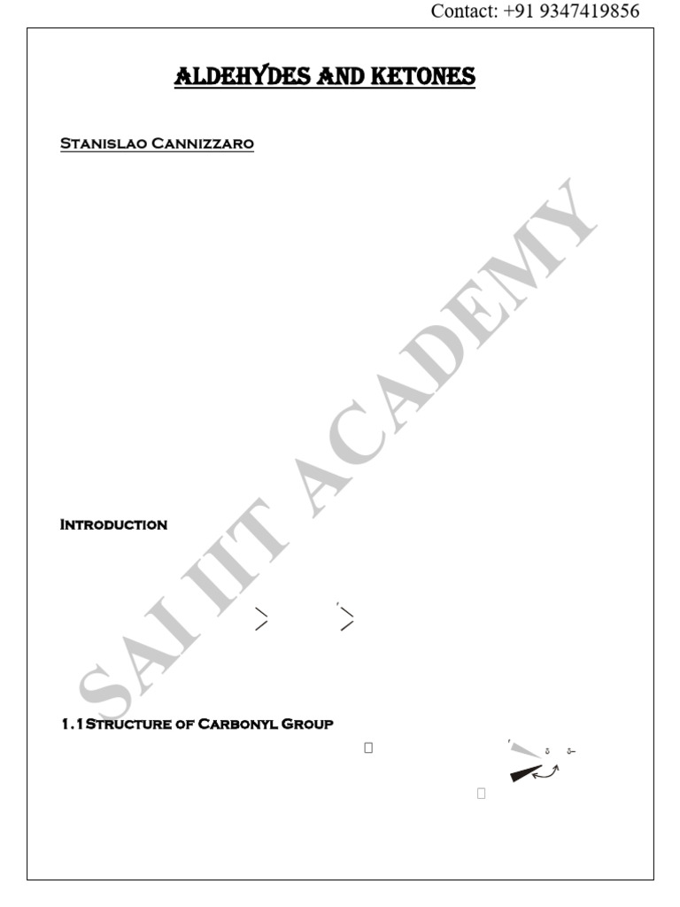 Aldehydes and Ketones | PDF | Aldehyde | Ketone