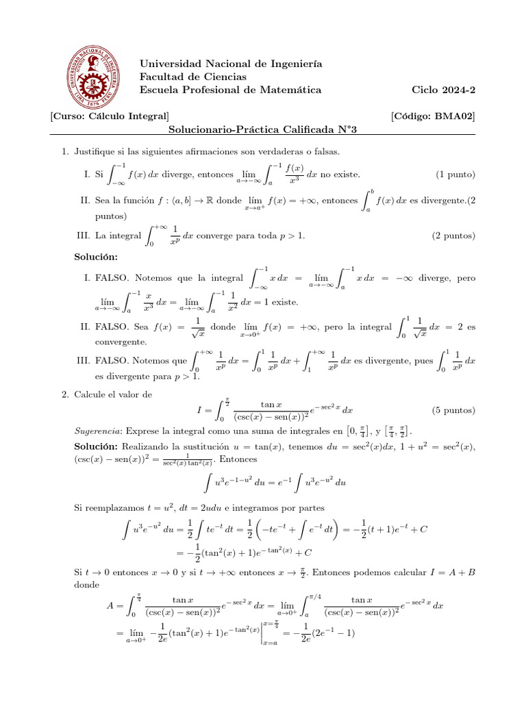 SOL-PC3_BMA02 (1) (1) | PDF | Integral | Cálculo