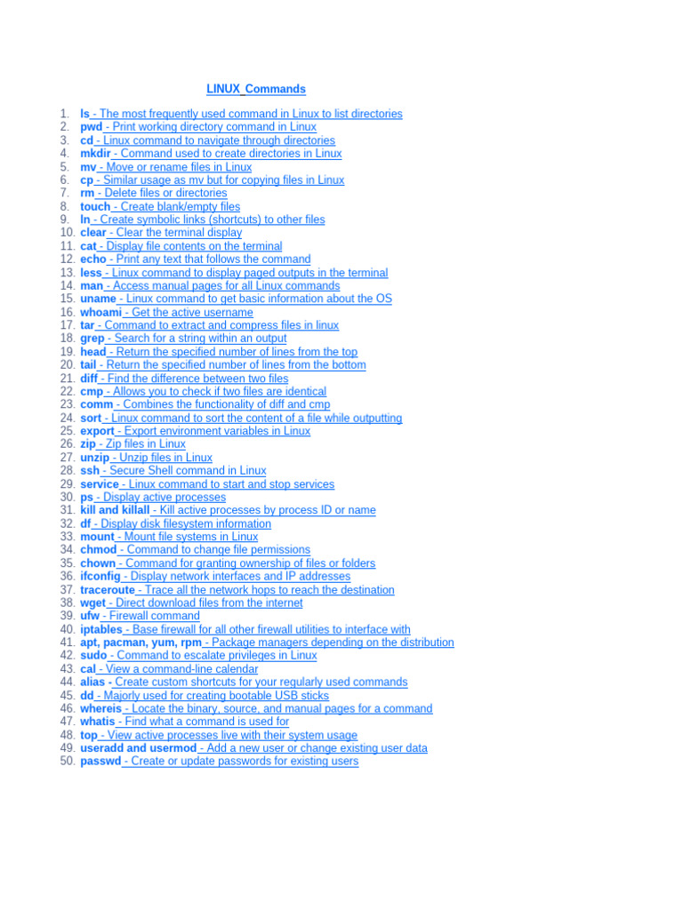 Linux Basic commands | PDF | Computer File | Zip (File Format) Linux Basic commands | PDF | Computer File | Zip (File Format)