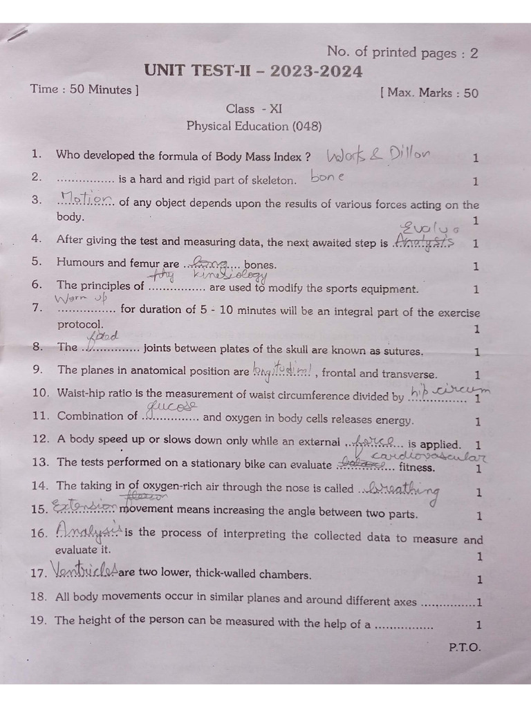 jvm unit test 2 2023-24 all suject | PDF
