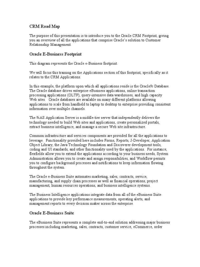 CRM Overview | PDF | Business