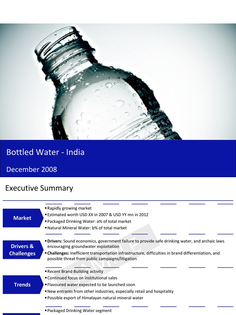 Bottled Water India Sample | PDF | Bottled Water | Brand