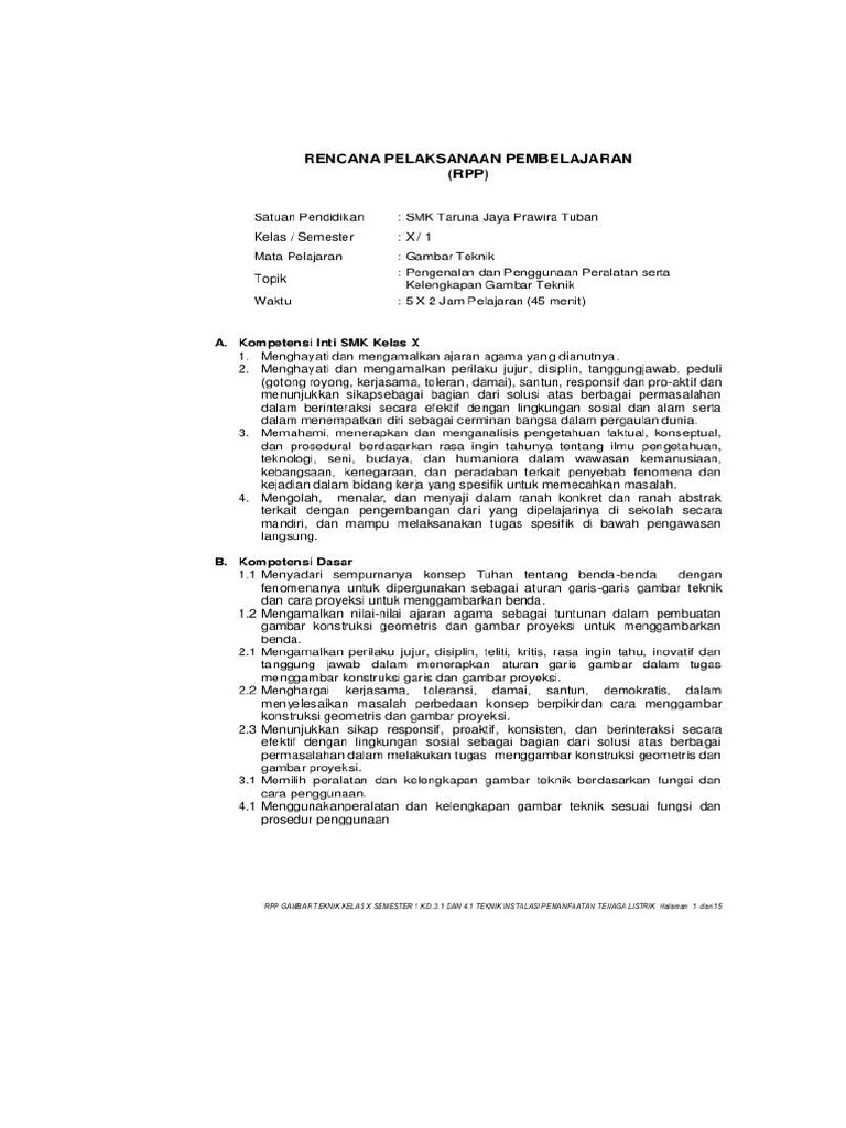 RENCANA PELAKSANAAN PEMBELAJARAN | PDF