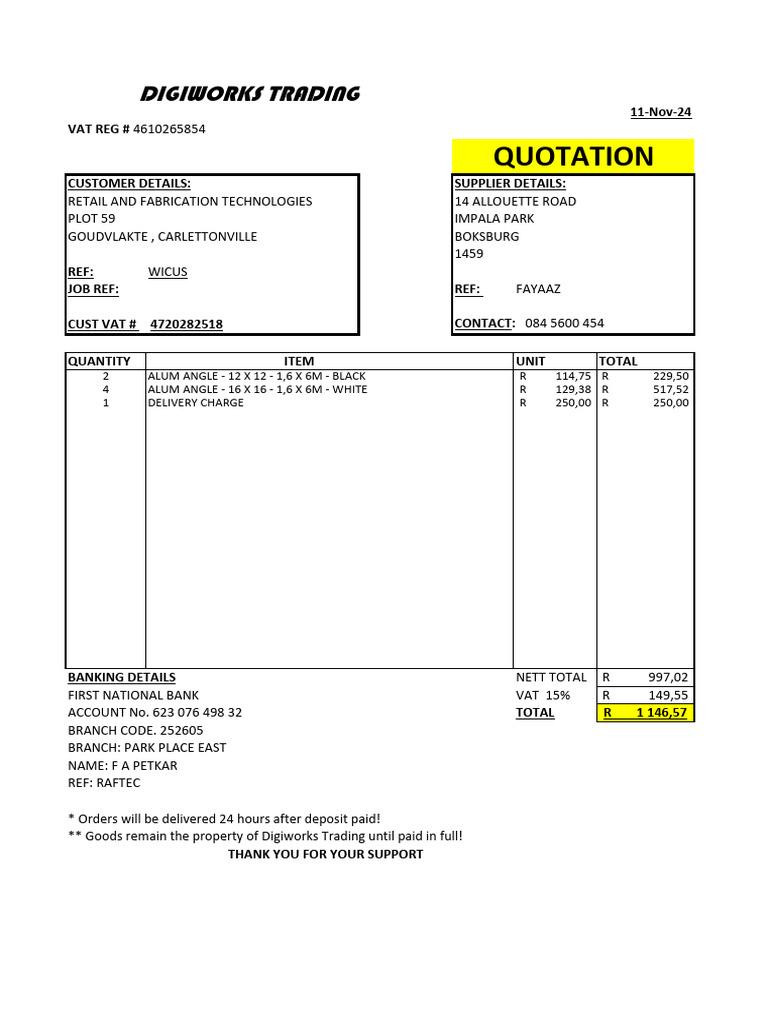 Quotation Alu Angles | PDF