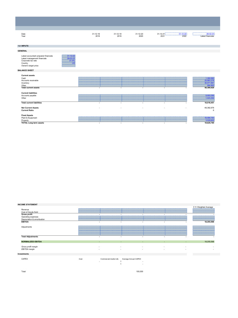 CF Model 1 2 | PDF | Capital Expenditure | Expense
