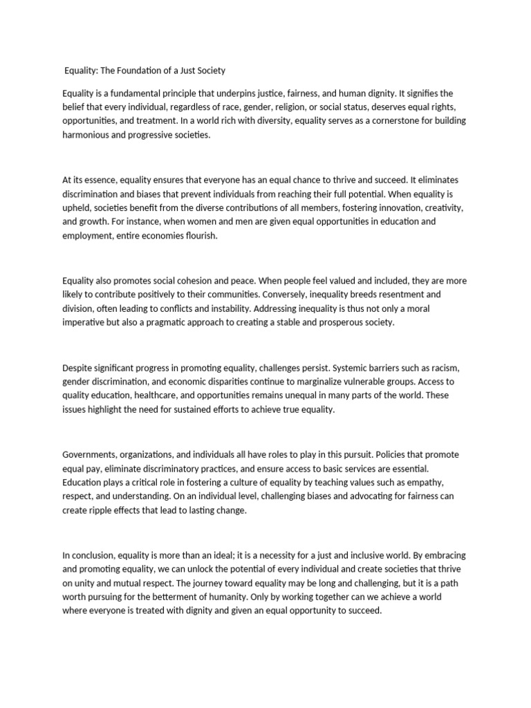 Equality | PDF | Social Equality | Social Justice
