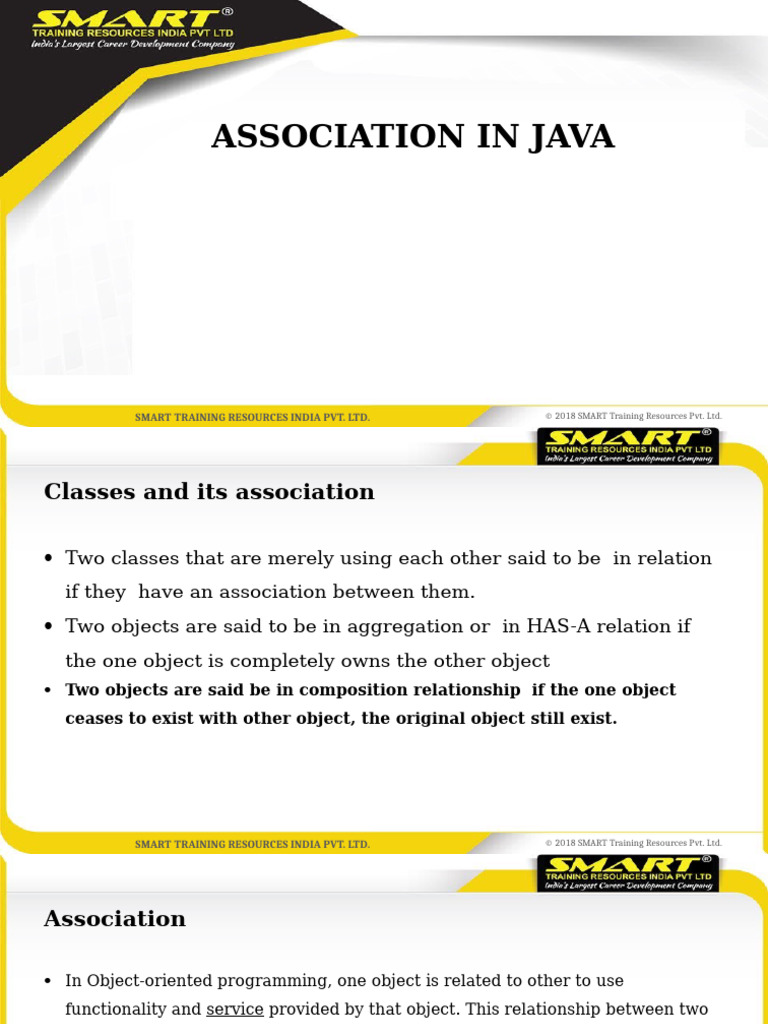 Session 1.4 - 1.6 Association and Aggregation (2) | PDF | Class (Computer Programming) | Method ...