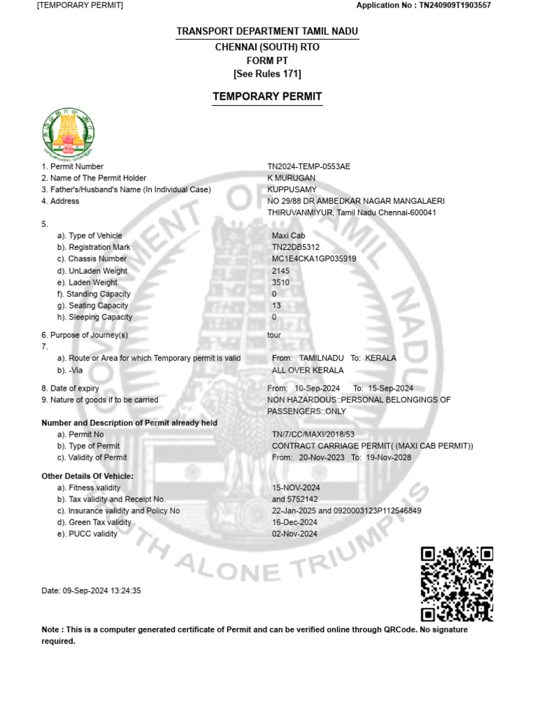 5312 kerala | PDF | Land Transport | Vehicles