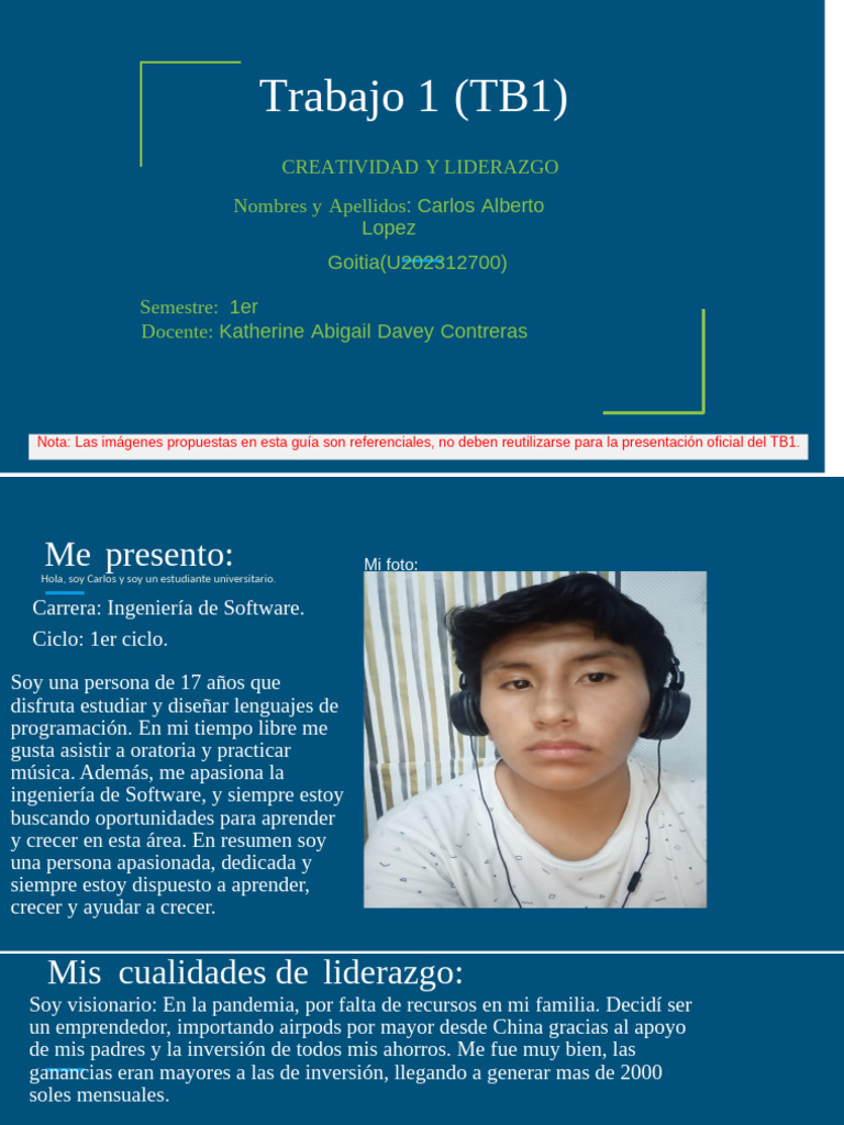 Guía TB1 (Creatividad y Liderazgo) | PDF