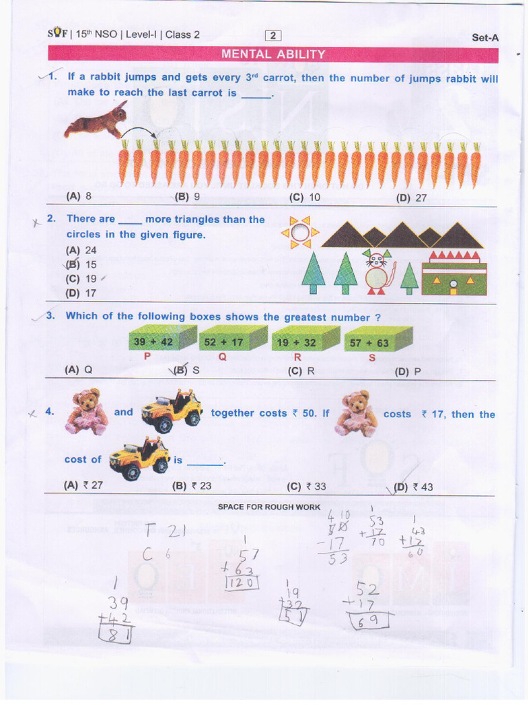 Class 2 Nso 2012 Set A Paper Pdf