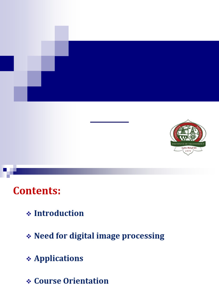 Digital Image Processing Course Material-TAB | PDF | Retina | Image Processing