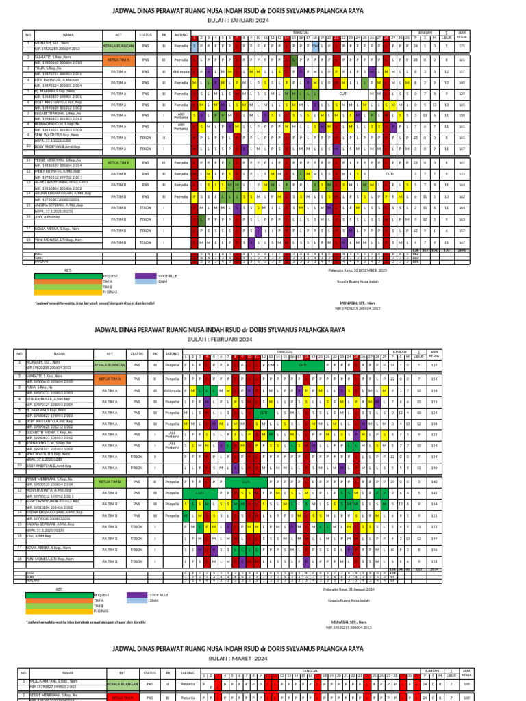 Jadwal Kosong Hitungan Excel | PDF