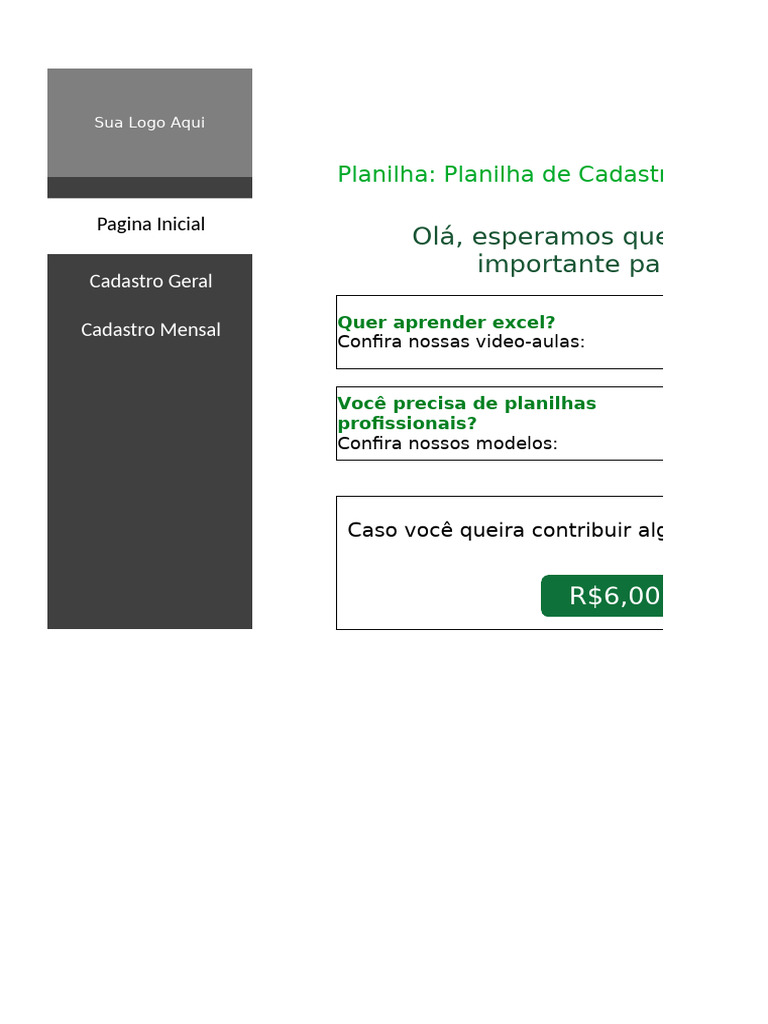 Planilha Cadastro de Cliente | PDF
