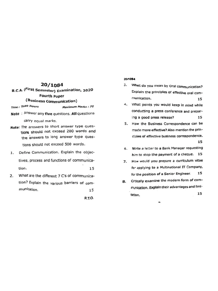 All Bca Communication | PDF