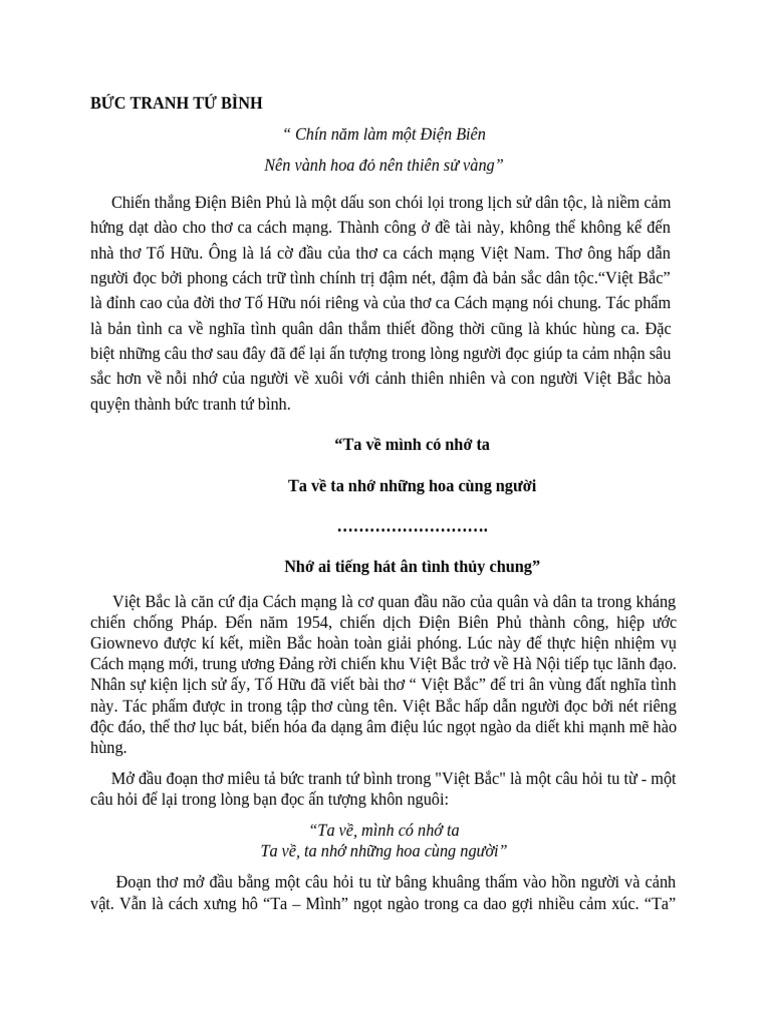 B C TRANH T BÌNH C10-Cam | PDF