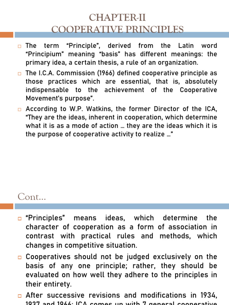 Excutive Cooperative Principles | PDF | Cooperative | Social Psychology