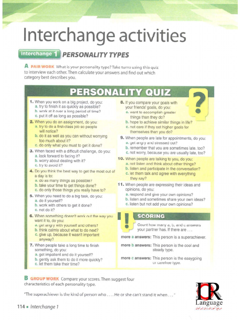 Interchange 3 - Interchange Activity | PDF