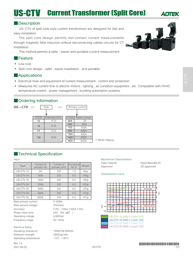 BX-06a-US-CTV-DataSheet-EN-V15-210629 | PDF | Materials Science | Power (Physics)