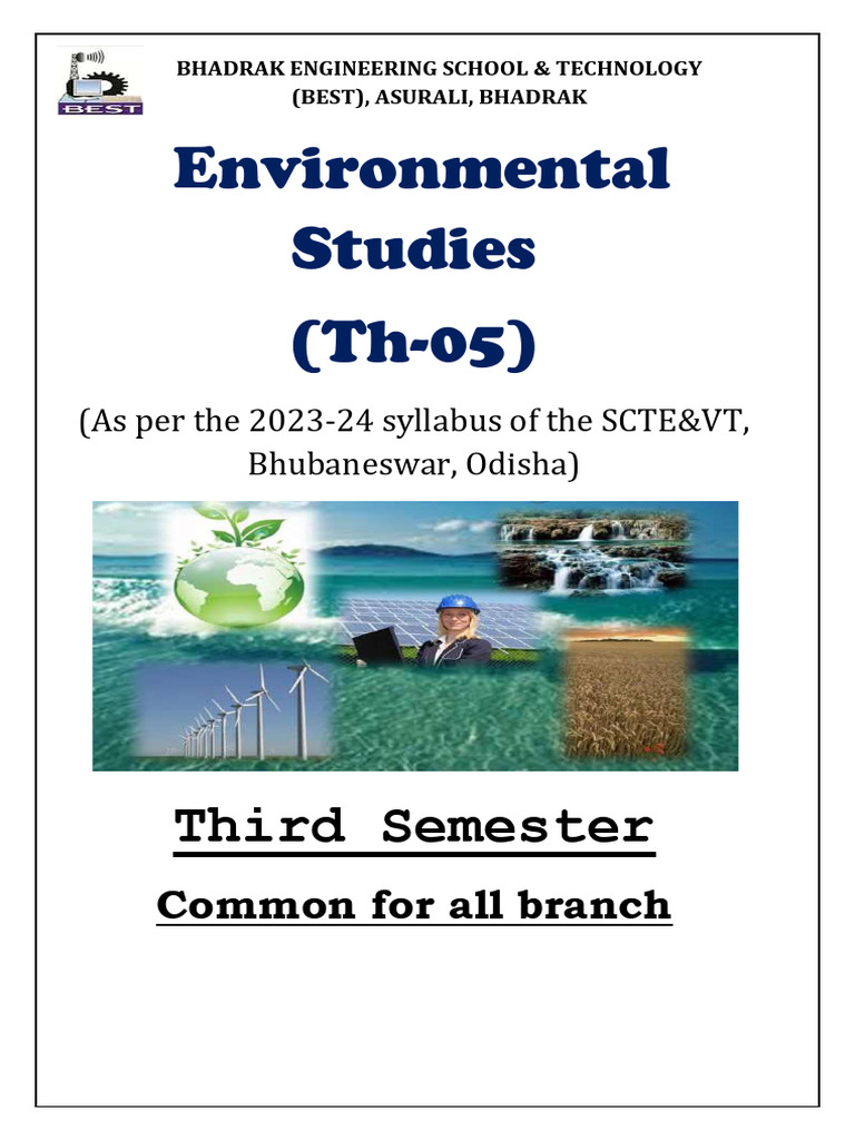 Environmental Studies book | PDF | Energy Development | Renewable Energy