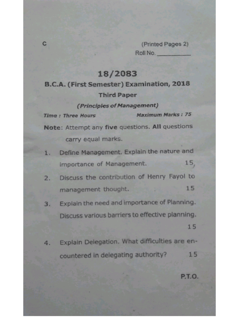 2018 Bca Management | PDF
