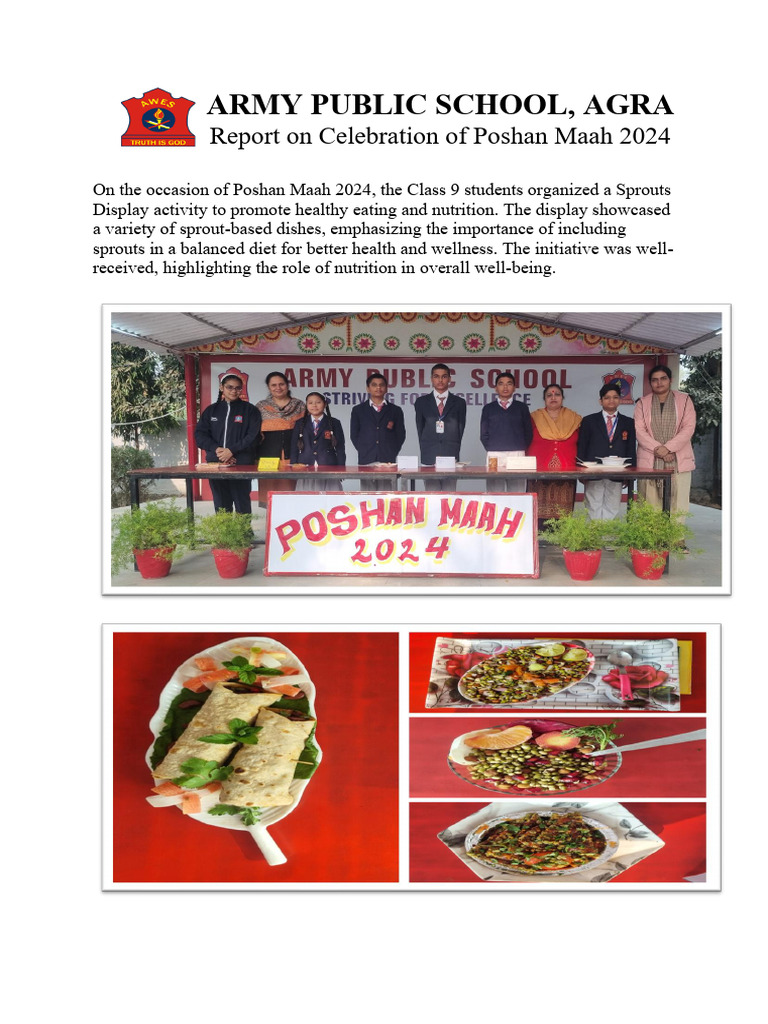 Class 9 Poshan Maah Activity | PDF