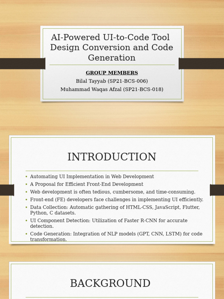 AI Tool for Automating UI to Code | PDF | Web Development | User Interface
