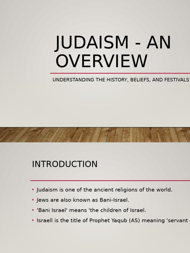 Judaism Overview Presentation | PDF